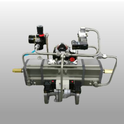 China Silver 180 Degree Pneumatic Actuator Aluminum 3 Position Valve Actuator For Control Valves for sale