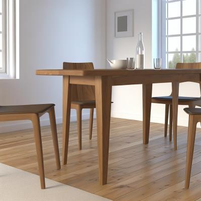 Chine Ensemble de 2 fauteuils de salle à manger modernes en bois, finition naturelle à vendre