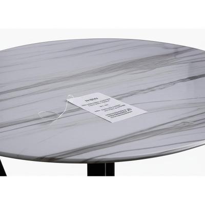China Beautiful Ceramic Marble Top Dining Table with Easy Care Instructions Wipe With A Damp Cloth for sale
