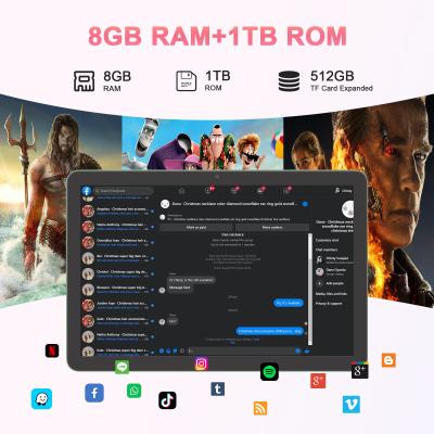 중국 C 아이디어 10.1인치 5G 태블릿 MTK 쿼드 코어 안드로이드 14 태블릿 PC CM8300 플러스 녹색 판매용