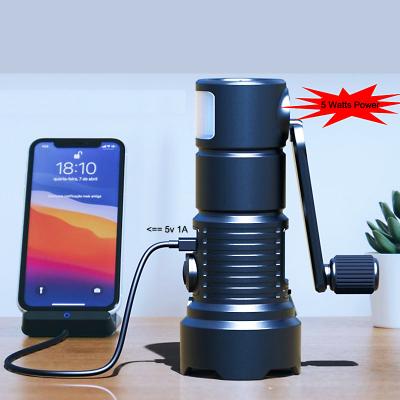 중국 핸드 크랭크 제너레이터 비상 손전등 휴대전화 충전기 야외 캠핑 하이킹 생존 LED 전구 판매용