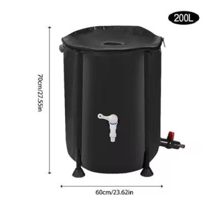 China 200L Rainwater Collection Container Rain Water Storage Tank Garden Irrigation Water Bucket Collapsible Rain Barrel for sale