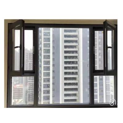Cina Casa Lower Tipo di tenda Fissata finestra di casamento in alluminio con sotto-cornice di colore nero in vendita