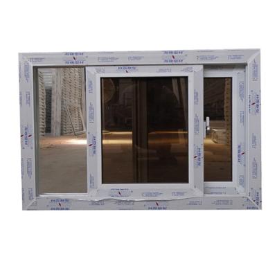 Cina Finestra scorrevole a prova di vento a doppio vetro Upvc Pvc Casa Finestre da Grill Designs in vendita