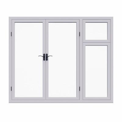 China EPDM Double Sealing System Casement Windows With Blinds Plastic Window Frame White for sale