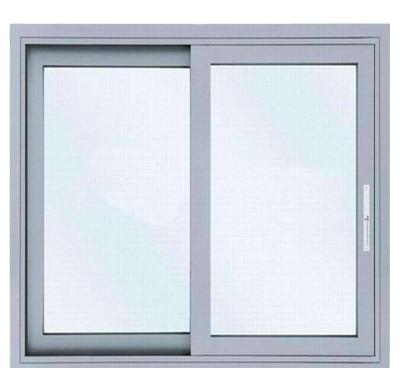 China Grote dubbele glazen aluminium schuiframmen met glasvezel-schermnetmateriaal Te koop