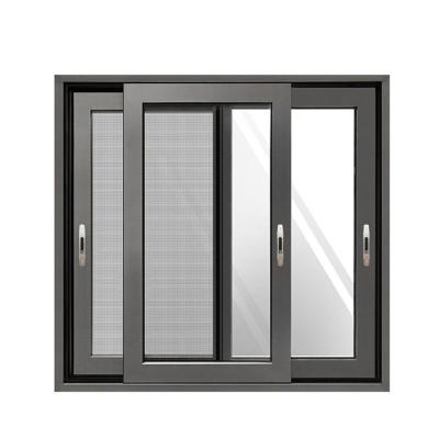 China Aluminium legering glas samengesteld glijdend naar boven passief huis kogelwerend woning glijven ramen Te koop