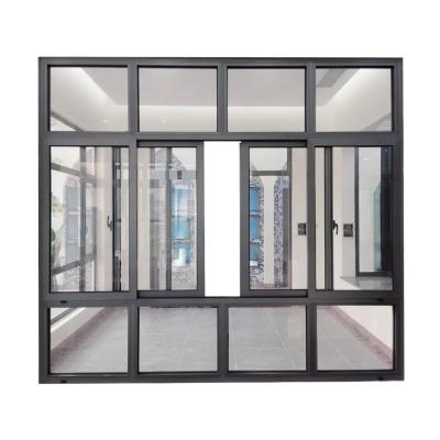 China Ventanas deslizantes de aluminio de doble acristalamiento con función de aislamiento térmico en venta