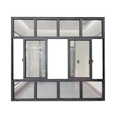 China Abrir deslizante diseño moderno impacto de huracán aluminio ventanas de doble acristalamiento para casas en venta