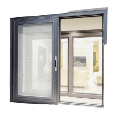 China Ventana corredera horizontal con vidrio de aleación de aluminio en venta