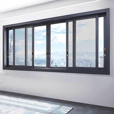 China Pantalla plegable de aluminio estilo francés lujosa ventana corredera de vidrio de Alibaba Golden en venta