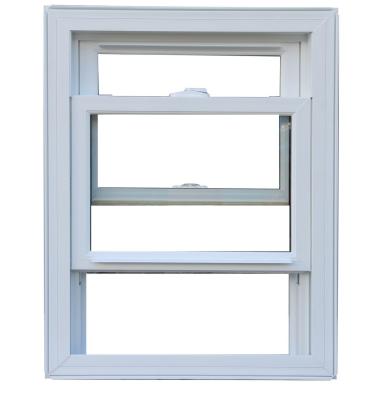 Cina Finestre a doppio appeso in vinile a risparmio energetico con vetro con rivestimento low-E e telaio in PVC in vendita