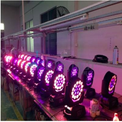 中国 Homei LEDステージライト 19x15w DMX512 ズーム ストローブ 洗濯 動く頭 DJ バー ディスコライト 販売のため