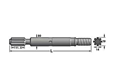Chine Le forage de roche de 1500HL 635mm usine l'adaptateur de jambe de perceuse de 635mm à vendre