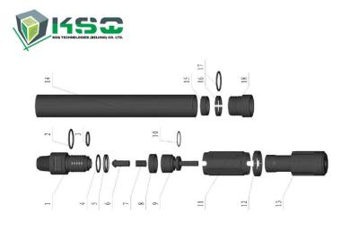 China A broca de rocha utiliza ferramentas o CNC que mói DTH380-11 o cilindro interno, martelo DTH380 à venda