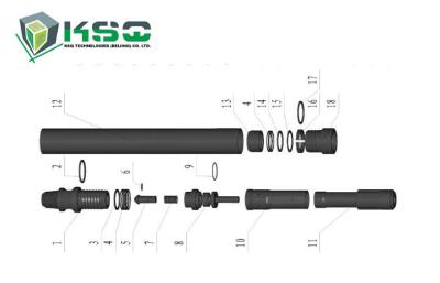 China A broca de rocha utiliza ferramentas o CNC que mói DTH380-11 o cilindro interno, martelo DTH380 à venda