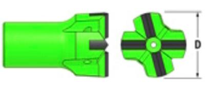 China O X-tipo rosqueado T38 dos bocados transversais da rocha mordeu 64mm 76mm 89mm para a perfuração do banco à venda