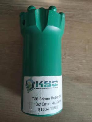 China Pedazo de botón esférico de alta velocidad de las brocas T38 64m m del hilo verde de la precisión en venta