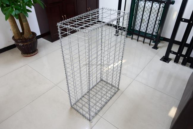 Completed gabion wall installation
