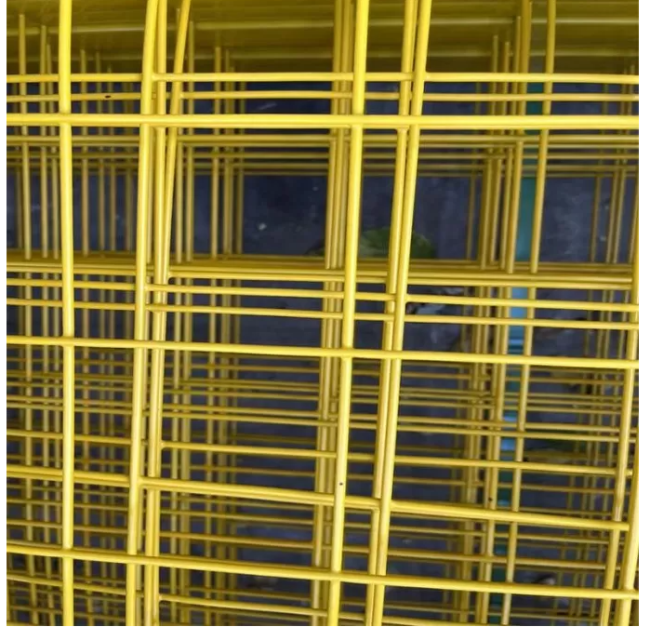 Welded wire mesh installation example demonstrating structural application in industrial setting