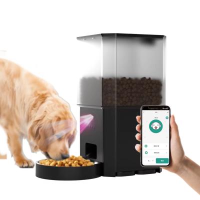 China Remote Control Tuya Smart Pet Feeder Large Capacity Timed Dog Food Dispenser With Camera for sale