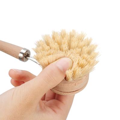 Cina New product long handle sustainable household boomjoy natural bamboo dish brush in vendita