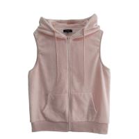 Quality Custom Woman Hoodie Soft Hand Feel Women Zipper Hoodie 240gsm Coral Velvet Vest Hoodies for sale