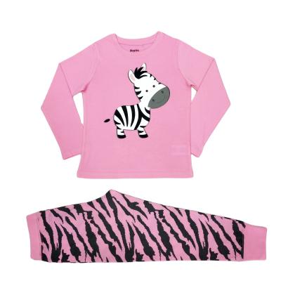 Cina Soft Animal Print Girls Sleepwear Set Primavera/Autunno 100% di cotone pettinato Soft Hand Feel in vendita