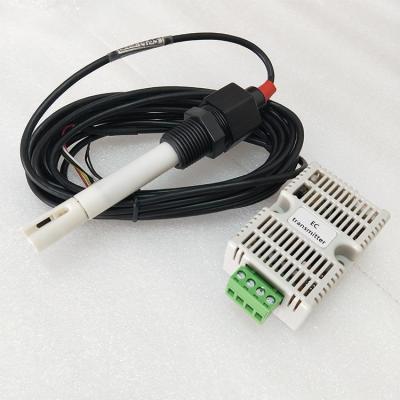 China Hydroponics Aquaculture Water Monitoring EC Sensor 12V 24V Module 4-20ma RS485 Modbus for sale
