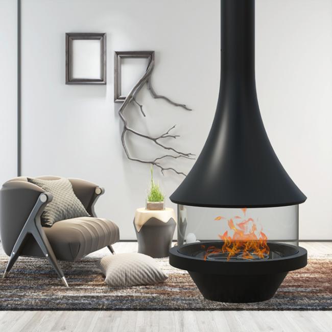 gas ceiling fireplace