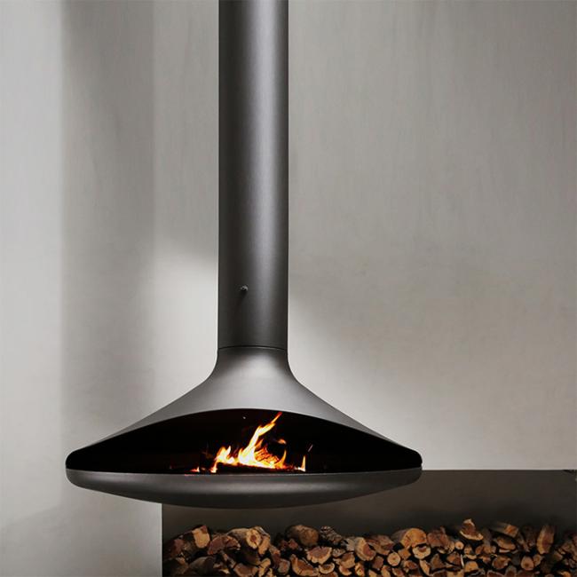 hanging fireplace