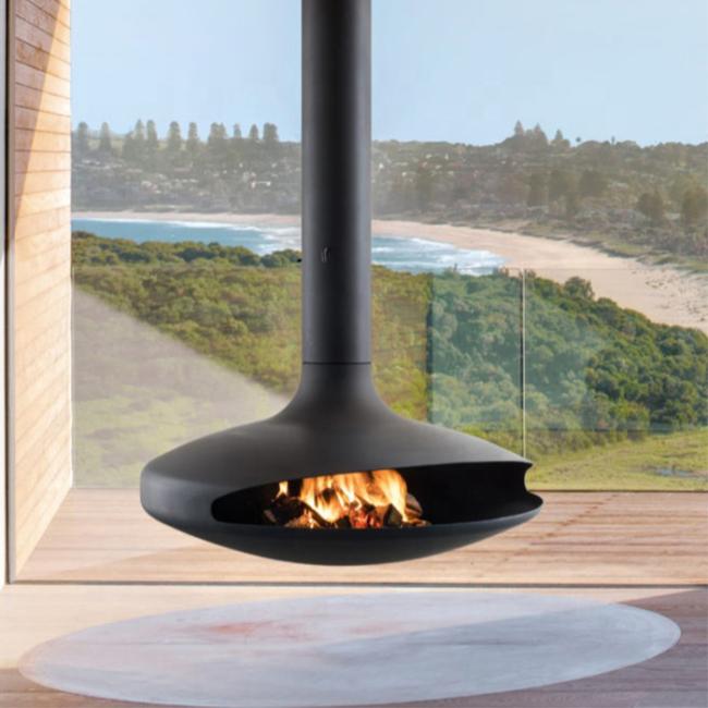 hanging fireplace