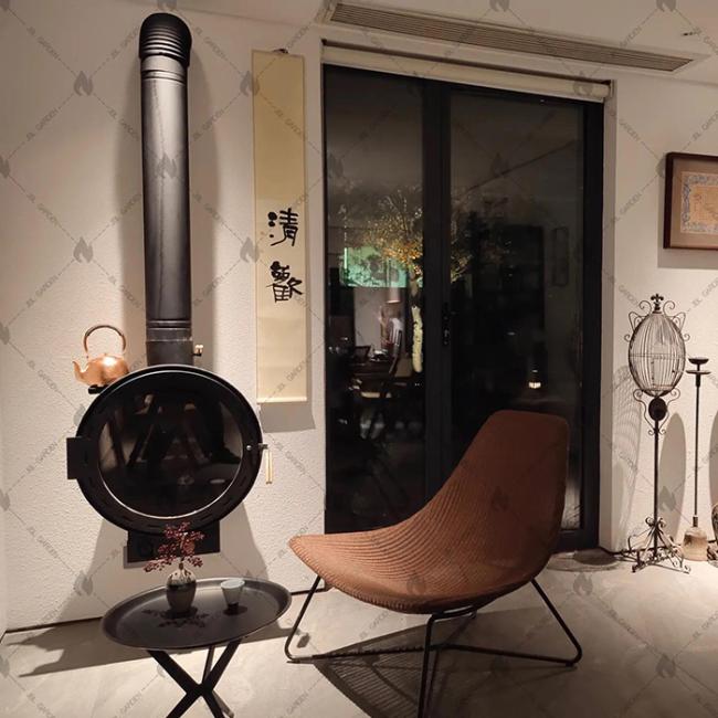 wall mounted hanging fireplace
