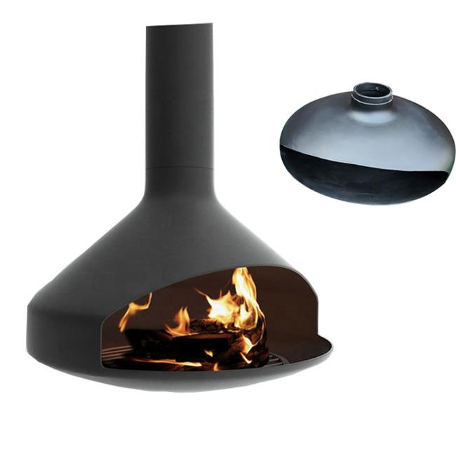 ceil hanging fireplace