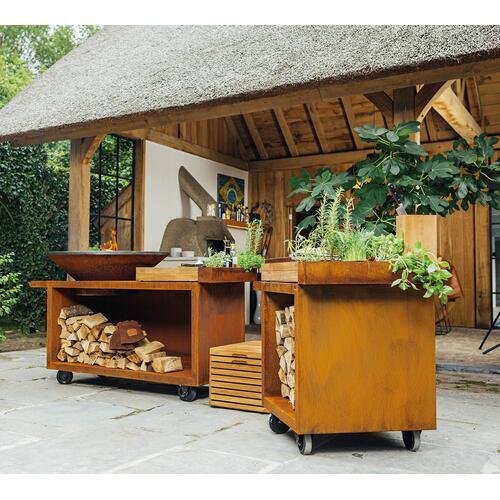 rusty color stainless steel bbq grill
