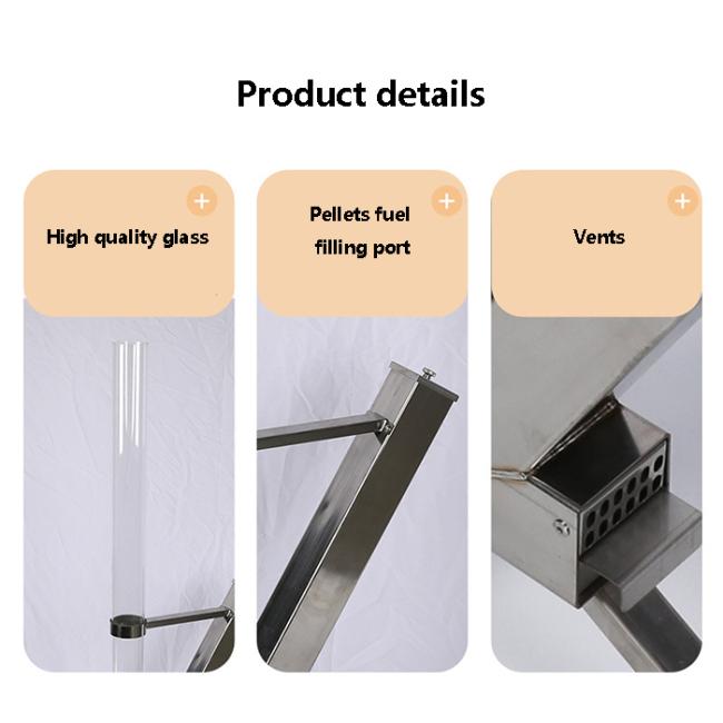 stainless steel pellet stove features
