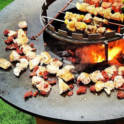 중국 코르텐 강 녹이 스는 목재 불 구덩이 야외 요리 강재 BBQ 그릴 판매용