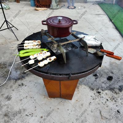 중국 원목 소각 정원 금속 브라세로 철강 BBQ 그릴 판매용
