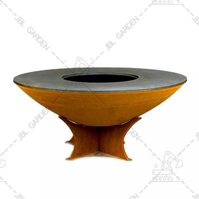 중국 Assembled Corten Steel Fireplace Outdoor Garden Heavy Charcoal Barbecue Grills 판매용