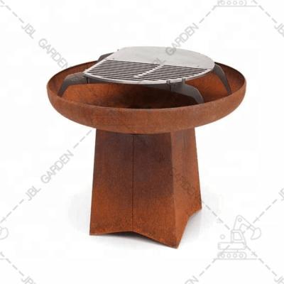중국 Assembled Corten Steel Fireplace Outdoor Garden Heavy Charcoal Barbecue Grills 판매용
