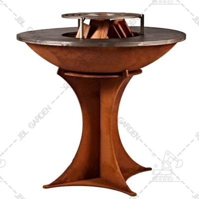 중국 Assembled Corten Steel Fireplace Outdoor Garden Heavy Charcoal Barbecue Grills 판매용