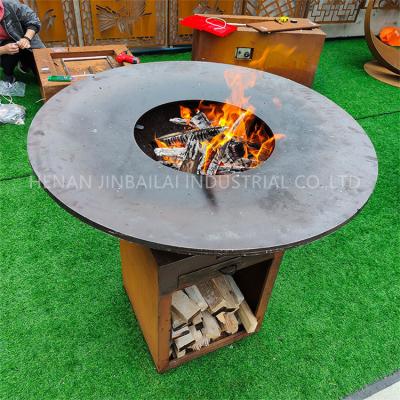 중국 Portable Circle Plancha CookingBbq Barbecue Fire Pit Corten Steel 판매용