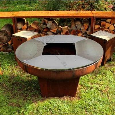 중국 Rusty Surface Corten Steel BBQ Grill Outdoor Heavy Duty 판매용