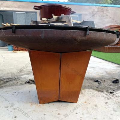 중국 Rusty Surface Corten Steel BBQ Grill Outdoor Heavy Duty 판매용