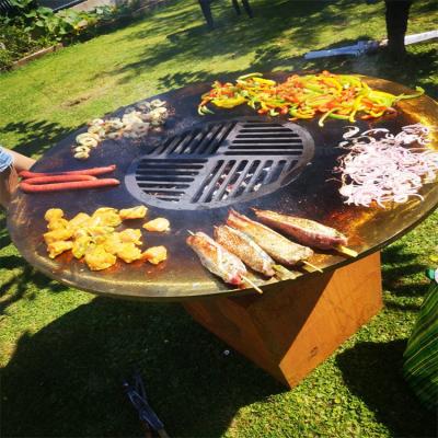중국 Rusty Surface Corten Steel BBQ Grill Outdoor Heavy Duty 판매용