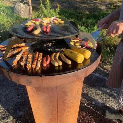 중국 Rusty Surface Corten Steel BBQ Grill Outdoor Heavy Duty 판매용
