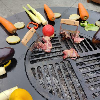 중국 2mm Thick Corten Steel Outdoor Barbeque Grill Metal Cooking Grills Black Rust Painted 판매용