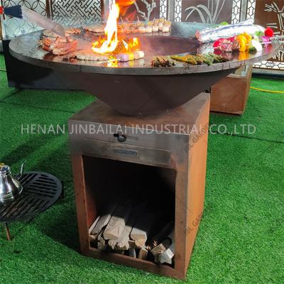 중국 Customization Outdoor Cooking Steel  Bbq Grill Corten Steel Fire Bowl 1000mm 판매용