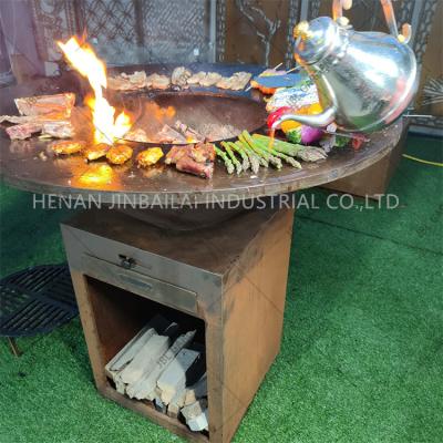 중국 Customization Outdoor Cooking Steel  Bbq Grill Corten Steel Fire Bowl 1000mm 판매용