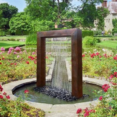 중국 Customizable Garden Cascade Corten Steel Water Fountain Corrosion Proof 판매용